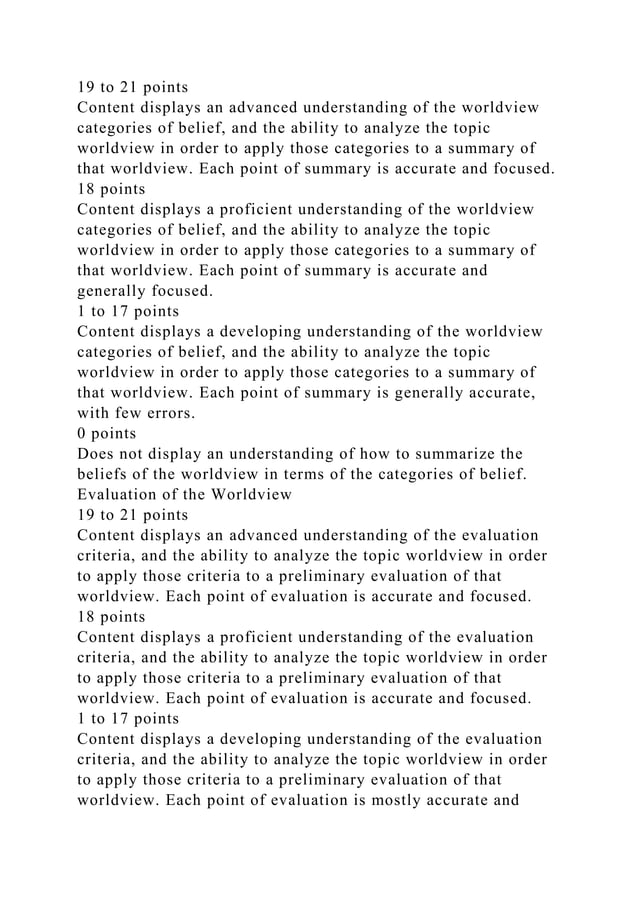 APOL500 Apologetics Application Paper FINAL Grading Rubric (180 to.docx ...