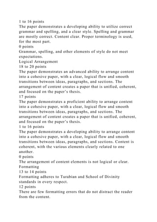 APOL500 Apologetics Application Paper FINAL Grading Rubric (180 to.docx ...