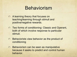 Behaviorism | PPT | Free Download