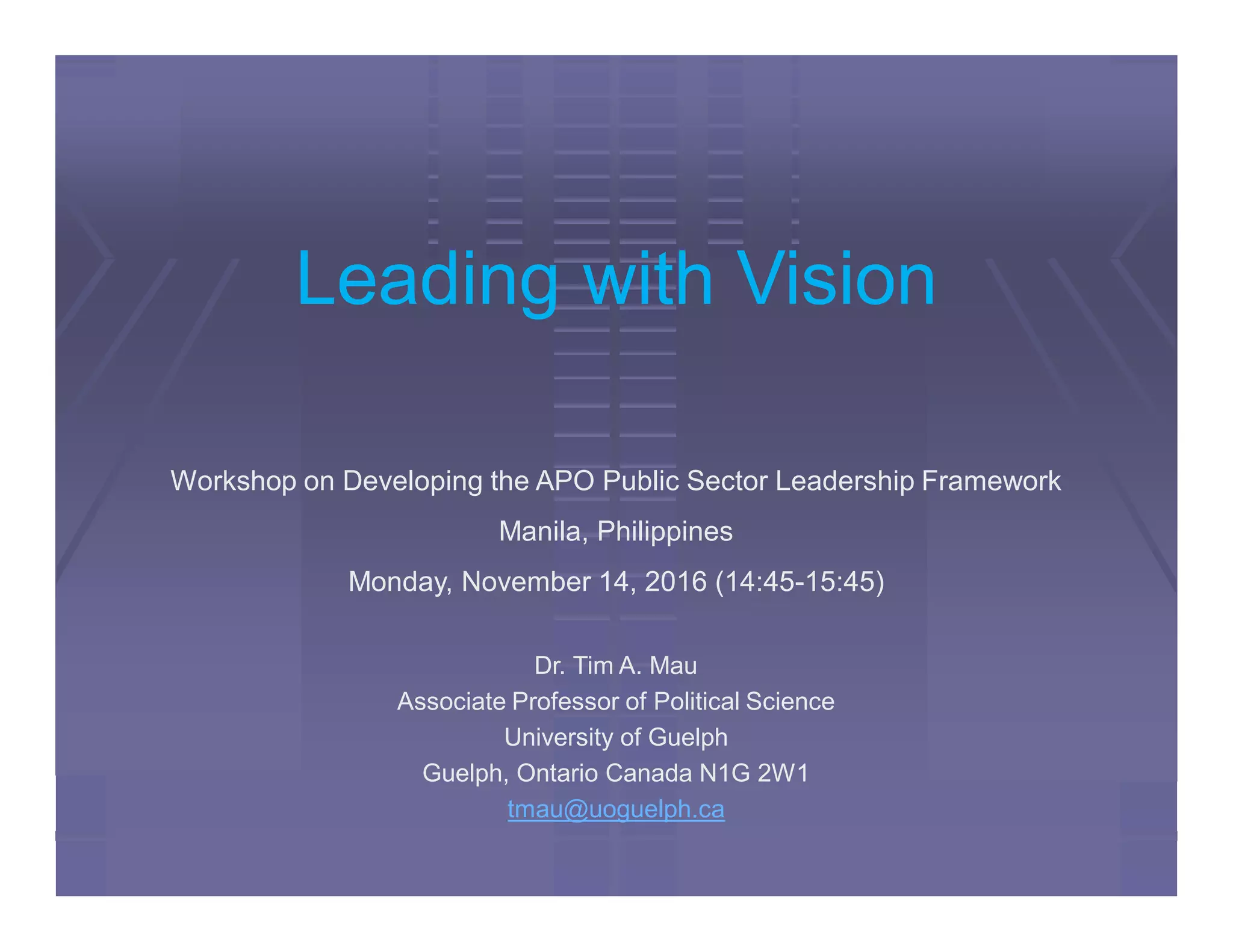 Leading with Vision | PDF