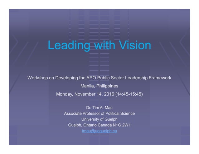 Leading with Vision | PDF