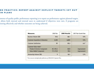 Performance Reporting Framing and Conveying the Performance Story | PPT