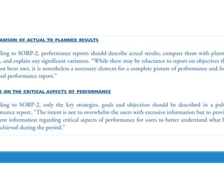 Performance Reporting Framing and Conveying the Performance Story | PPT