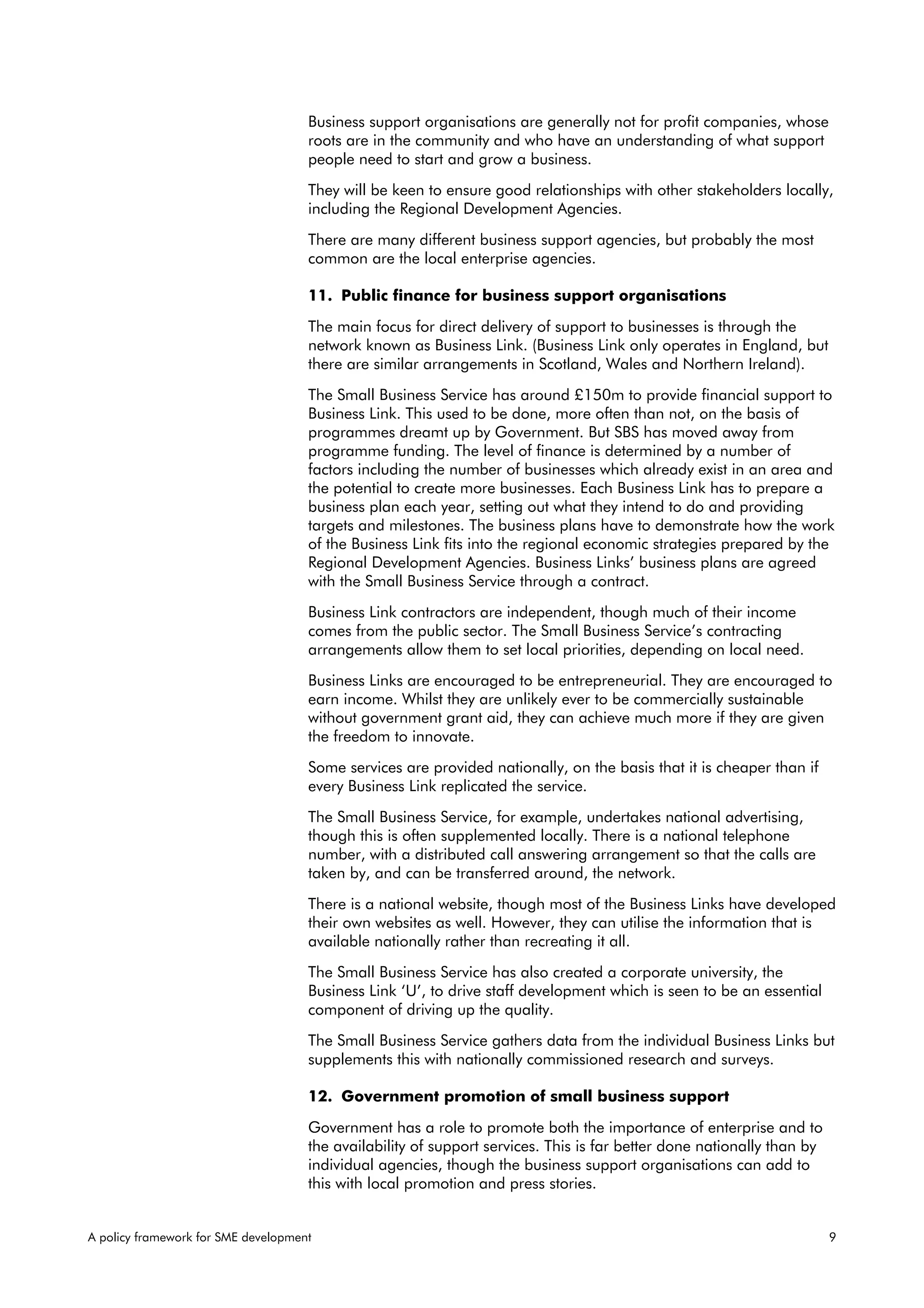 A policy framework for sme development | PDF