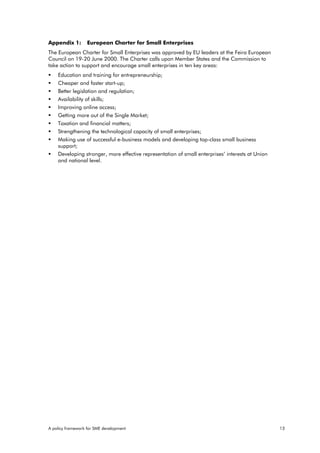 A policy framework for sme development | PDF