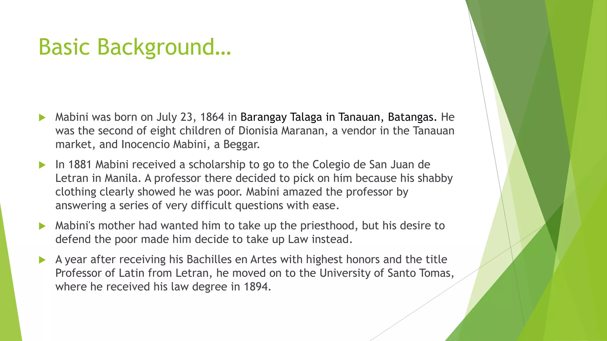 Apolinario Mabini | PPTX