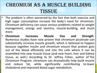 Apolipoprotein and their function, chromium as muscle building tissue ...