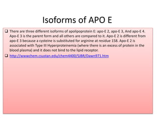 Apolipo proteins | PPTX