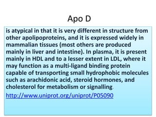 Apolipo proteins | PPTX