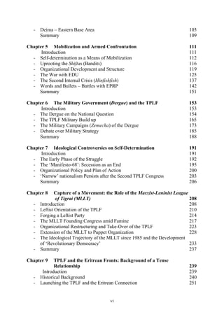 A political history of the tigray people’s 1975 1991 | PDF