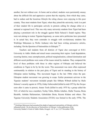 A political history of the tigray people’s 1975 1991 | PDF