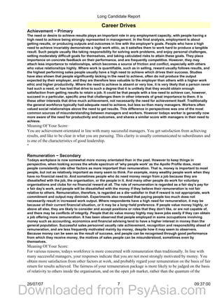 Apollo Development Personality Report | PDF