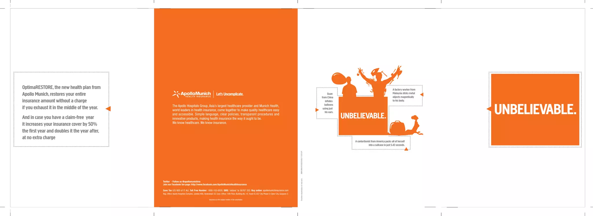 Apollo Munich Optima Restore Brochure | PDF | Health Insurance | Insurance