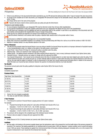 Apollo Munich Optima Senior Prospectus | PDF