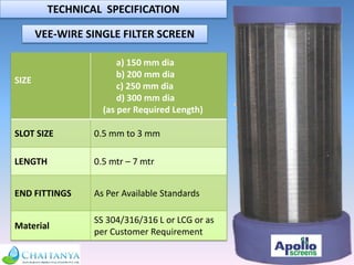 Apollo vee-wire-screen-kit | PPT