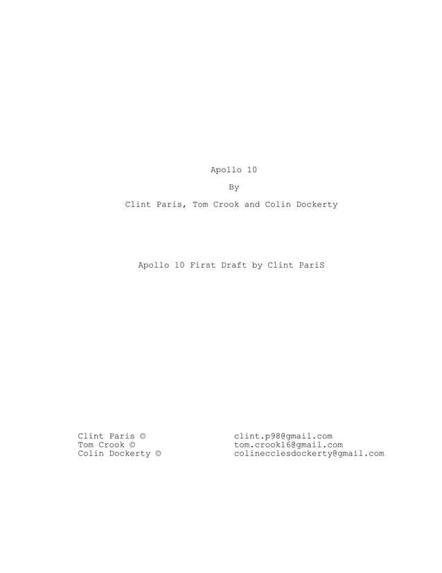 Apollo 10 final draft script | PDF