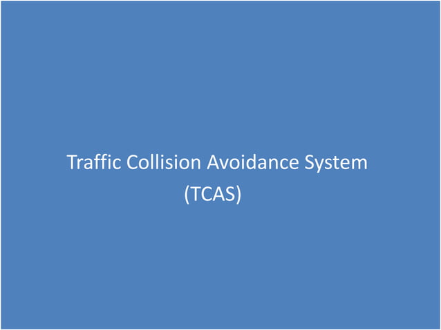 Traffic Collision Avoidance System Ppt