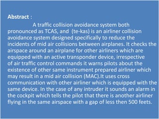 Traffic Collision Avoidance System | PPTX