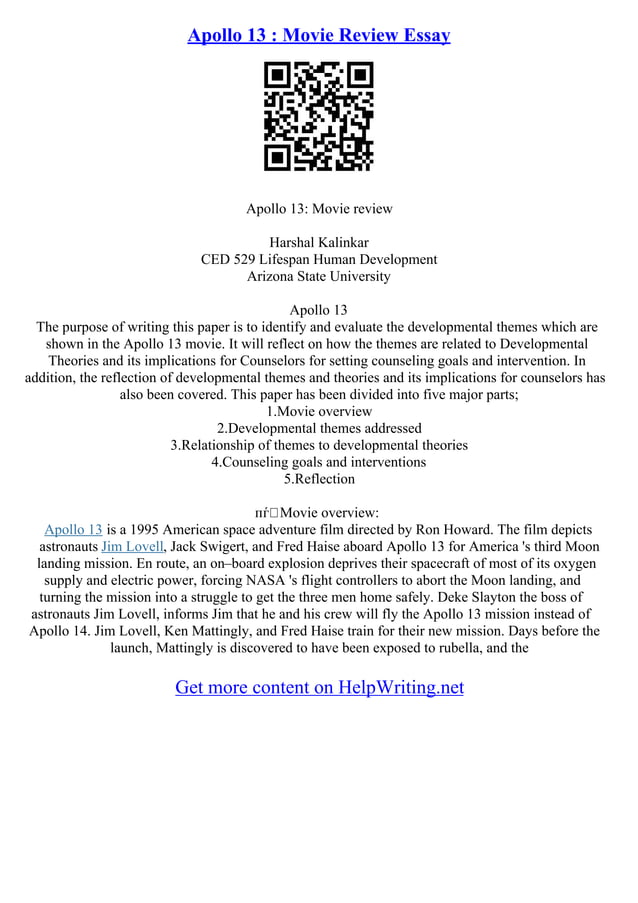 Apollo 13 Essay | PDF