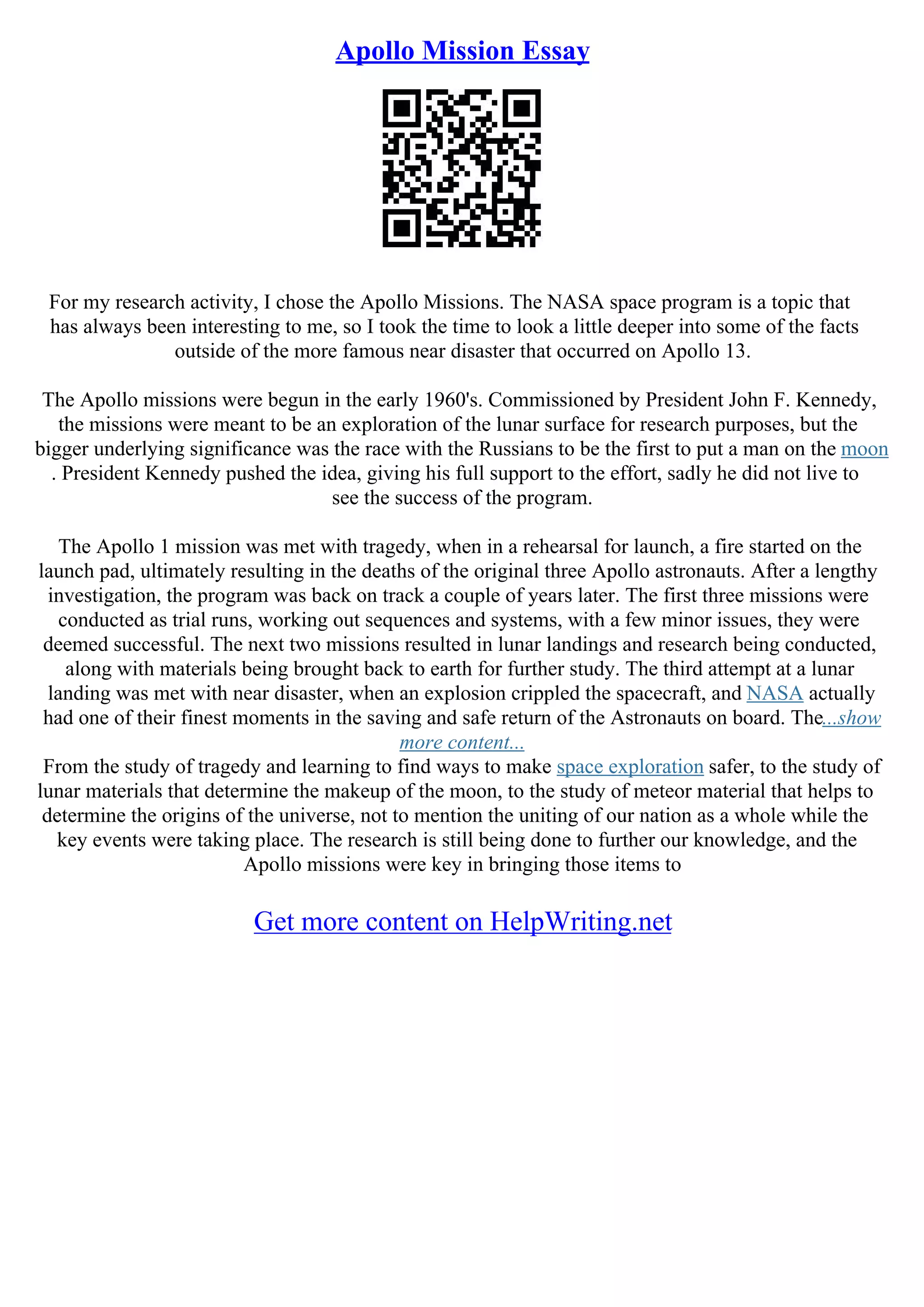 Apollo 13 Essay | PDF