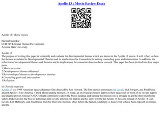 Apollo 13 Essay | PPT