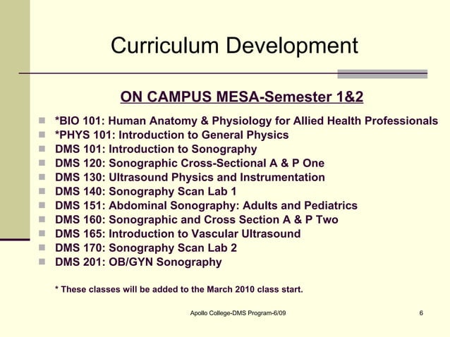 Apollo College Dms Program Presentation B. Smith 6.2009