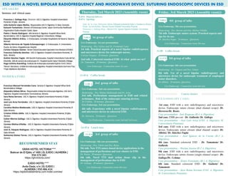 ESD WITH A NOVEL BIPOLAR RADIOFRECUENCY AND MICROWAVE DEVICE. SUTURING ...