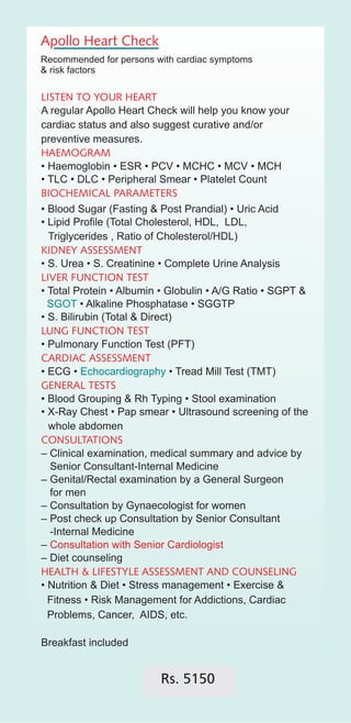 Apollo delhi health check | PDF