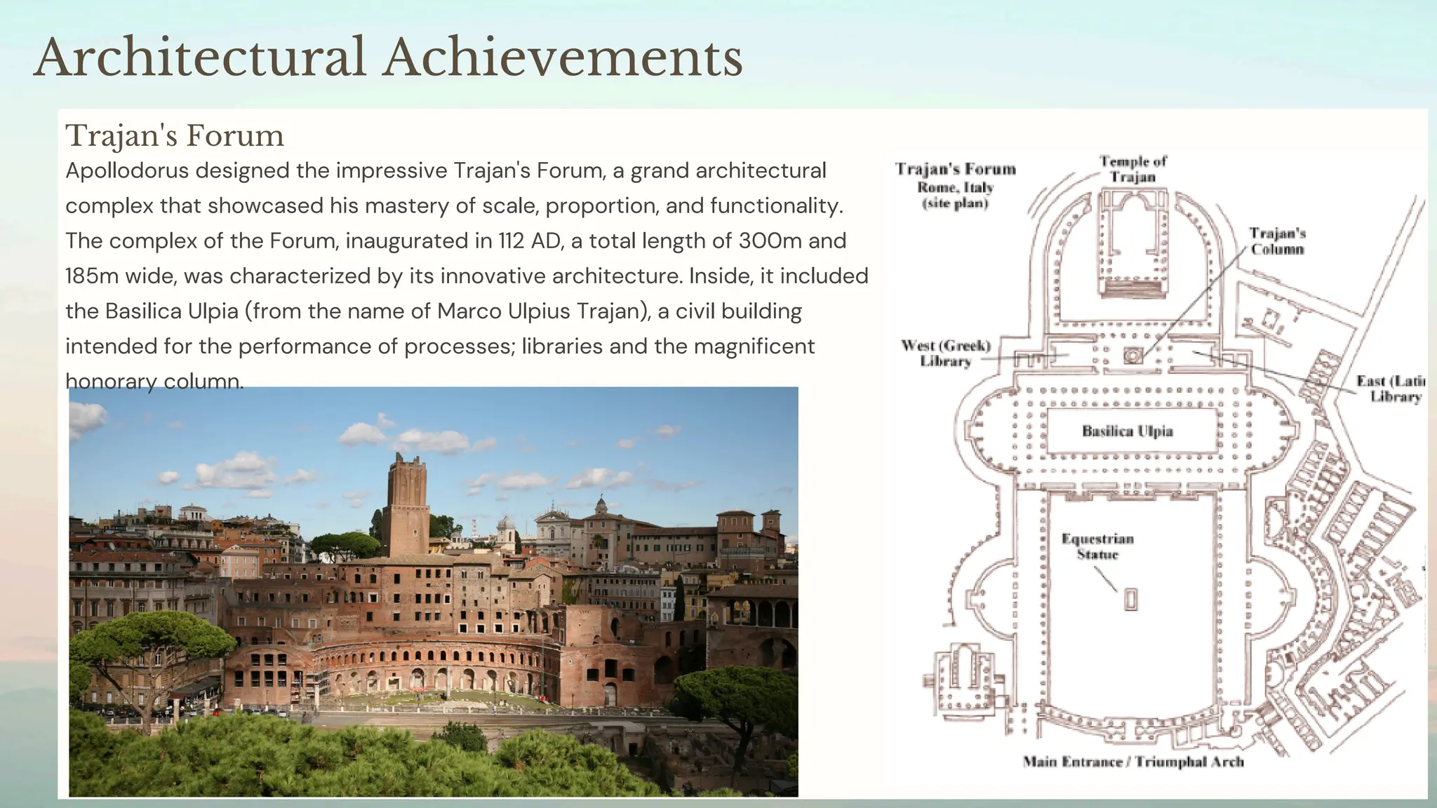 phelosphy if architect Apollodorus-of-Damascus | PDF | Interior ...