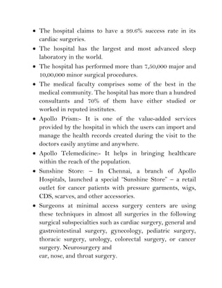 Apollo Hospital, Bengaluru India | PDF