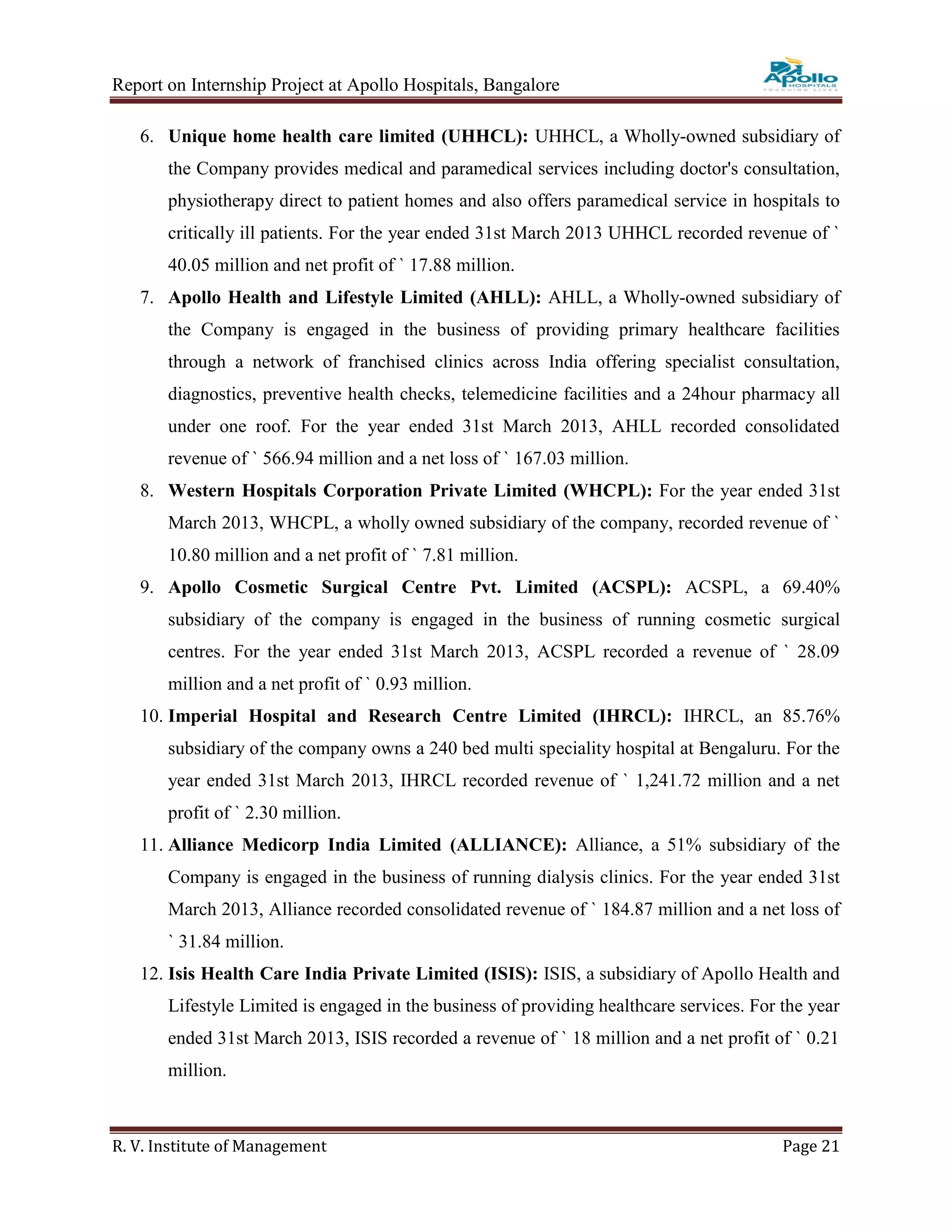 Apollo hospital project enjoy guys whatsapp on 9945547941 | PDF