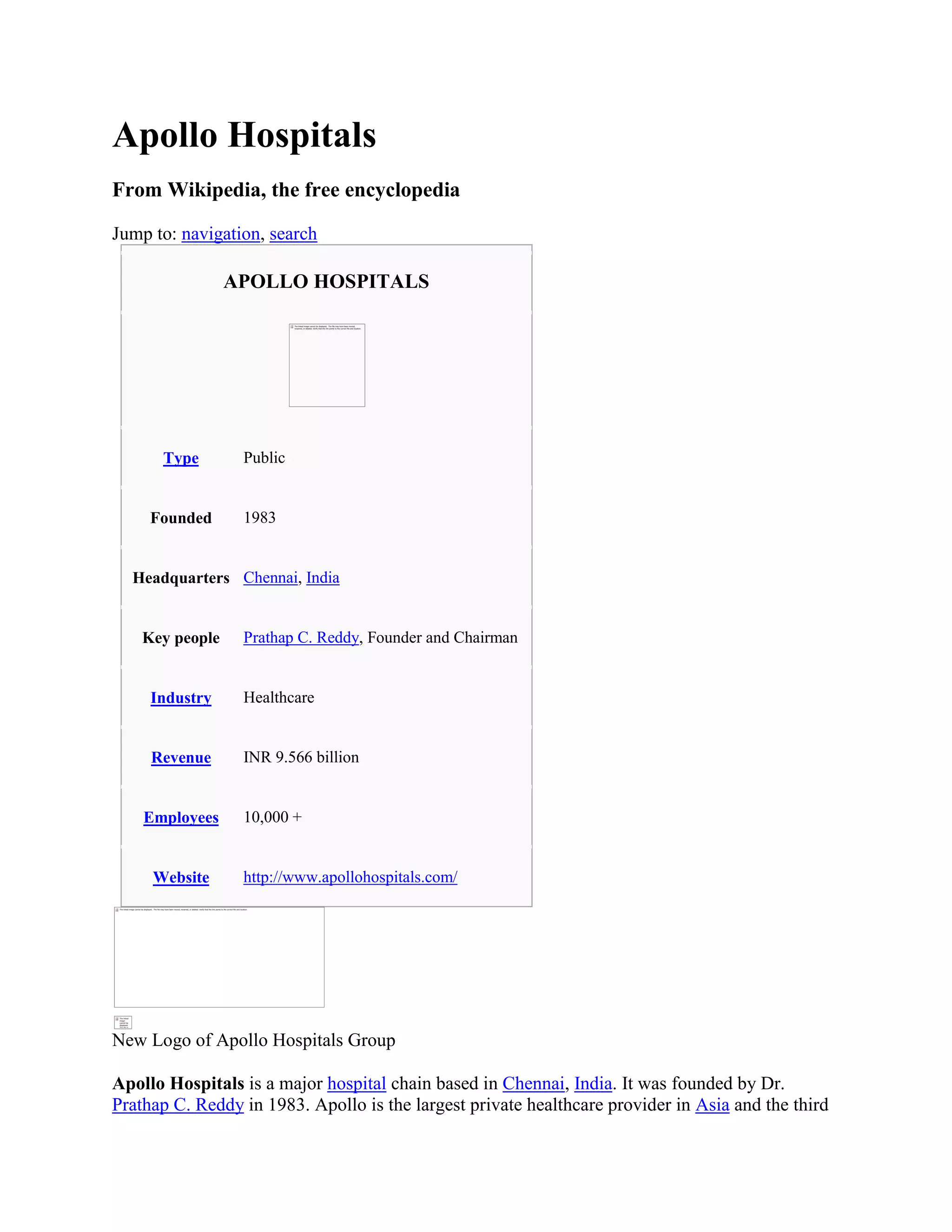 Apollo Hospitals | DOCX