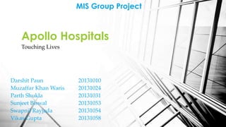 Management Information Systems in Apollo Hospitals | PPTX