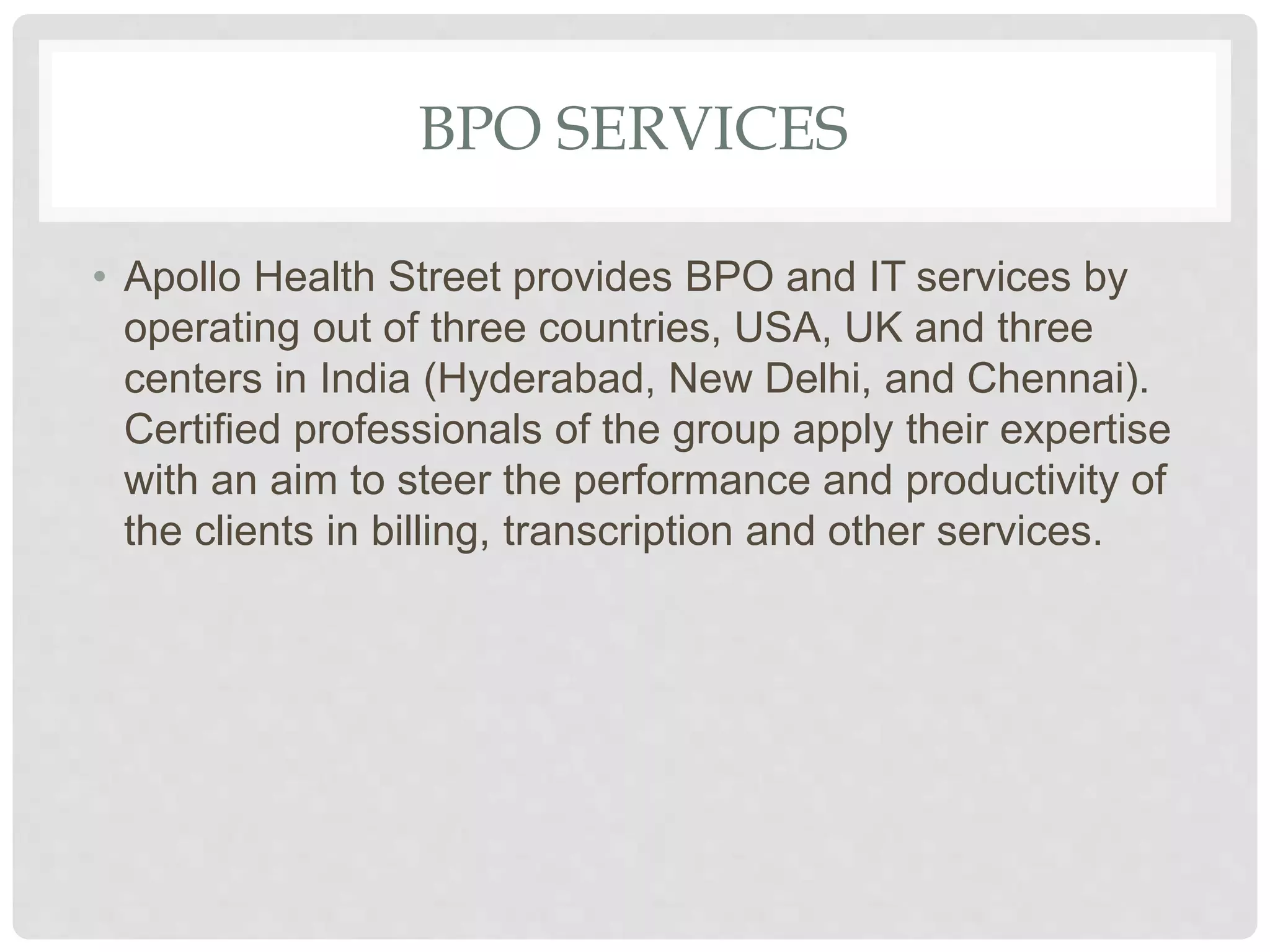 Apollo hospitals | PPTX