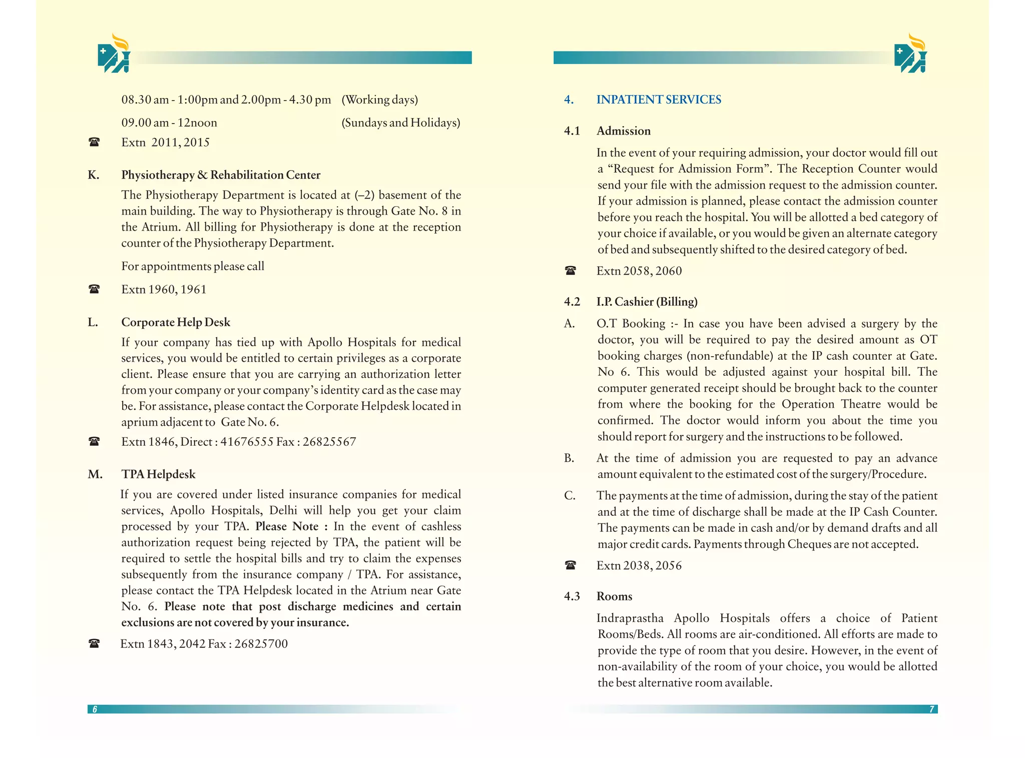 Apollo hospitals delhi in patient guide | PDF