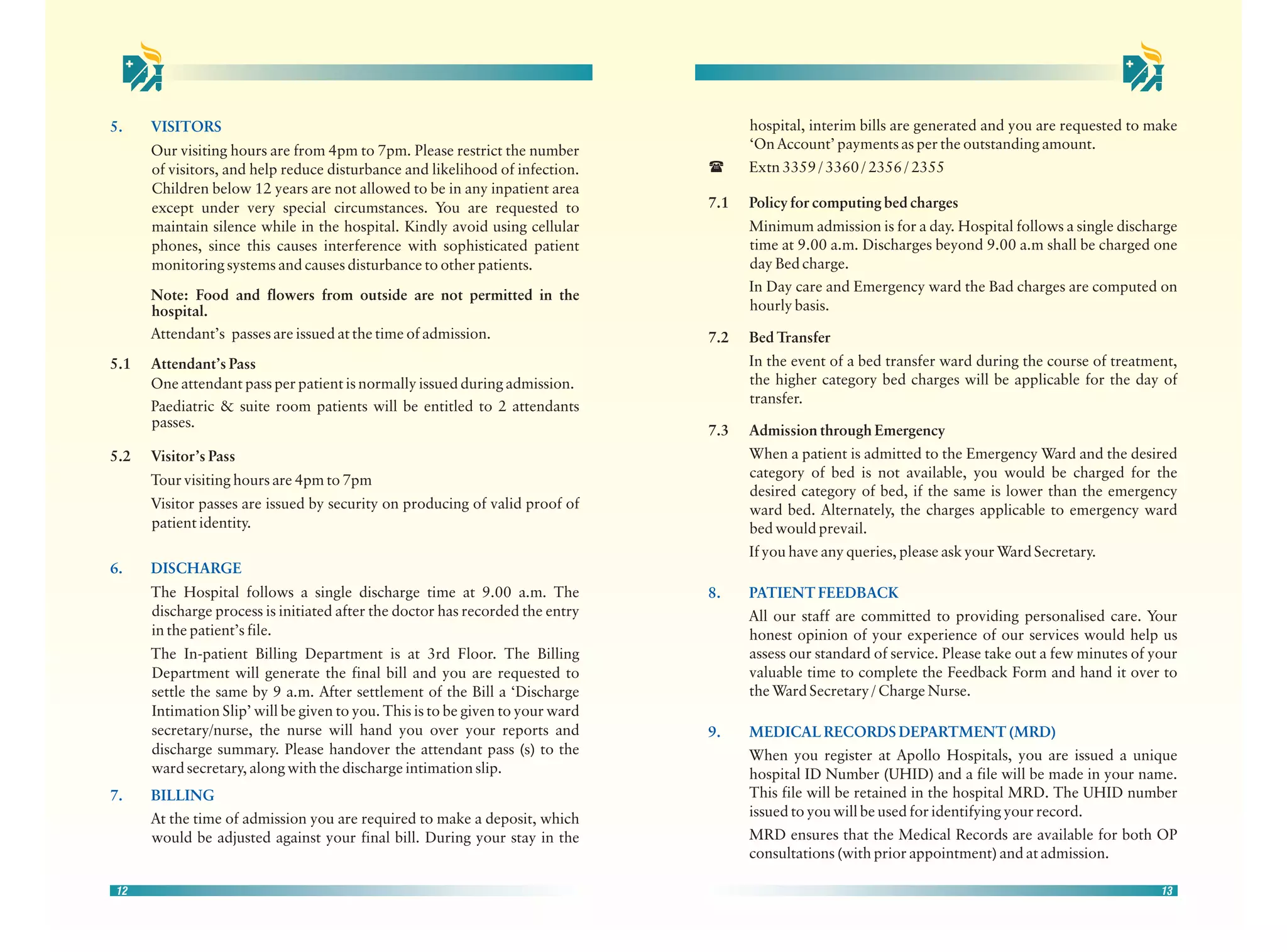 Apollo hospitals delhi in patient guide | PDF