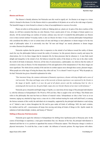 APOLLONIANISM AND DIONYSIANISM A CRITICAL ANALYSIS | PDF