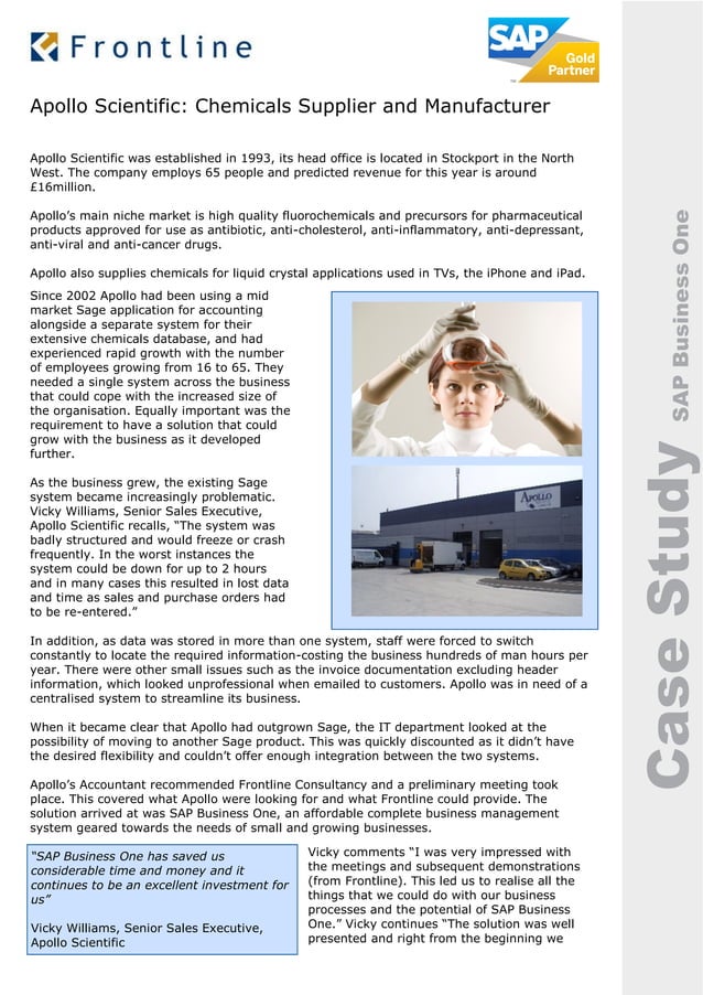 Apollo Scientific Case Study | PDF