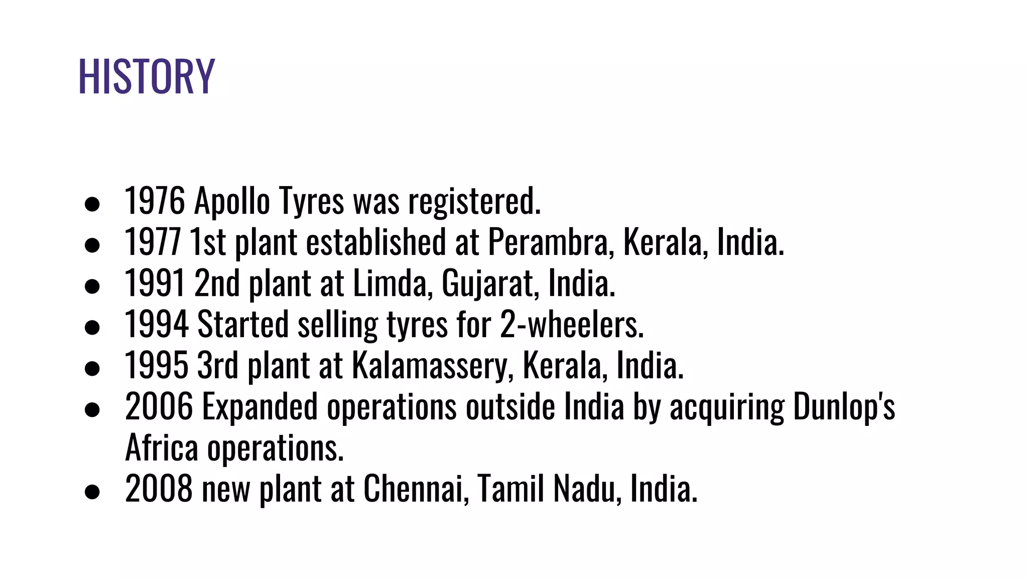 Apollo Tyres - GO The Distance | PPTX