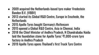 Apollo Tyres - GO The Distance | PPTX