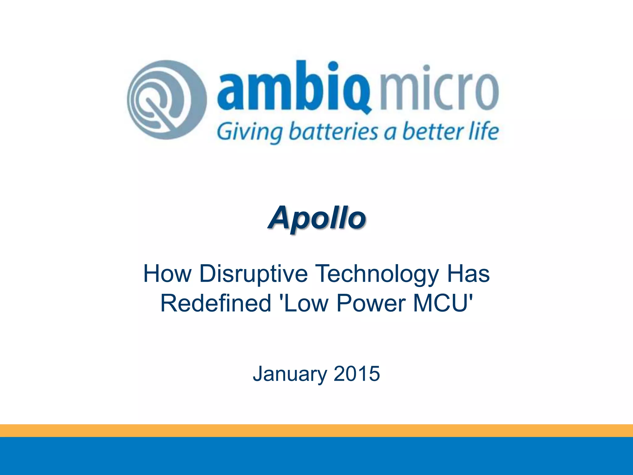 Apollo ultra low power MCU from Ambiq Micro | PPTX | Operating Systems | Computer Software and ...