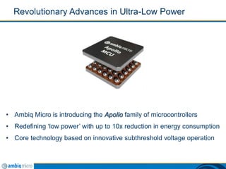 Apollo ultra low power MCU from Ambiq Micro | PPTX | Operating Systems | Computer Software and ...