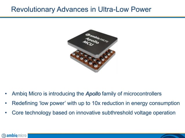 Apollo ultra low power MCU from Ambiq Micro | PPTX | Operating Systems ...