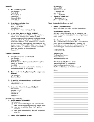 Basic Apologetics | DOCX