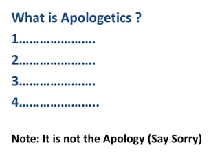 Apologetics | PPTX