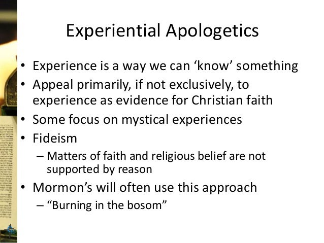Apologetics 1 Lesson 2 Apologetic Approaches