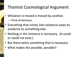 Apologetics 1 Lesson 7 Classic Theist Arguments | PPTX