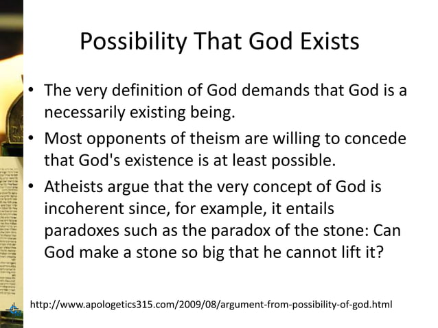 Apologetics 1 Lesson 7 Classic Theist Arguments | PPT Apologetics 1 Lesson 7 Classic Theist Arguments | PPT