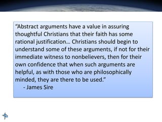 Apologetics 1 Lesson 7 Classic Theist Arguments | PPTX