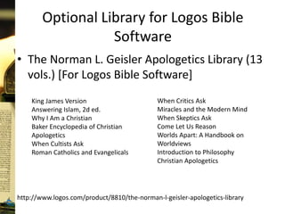 Apologetics 1 Introduction | PPTX
